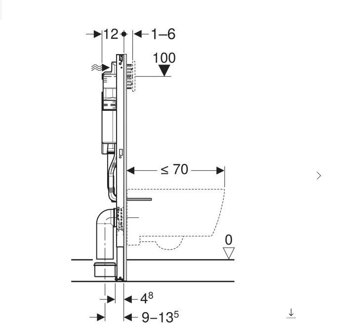 Geberit duofix sigma 12cm h112 stelaż wc 111.320.00.6 ceralux galeria ...